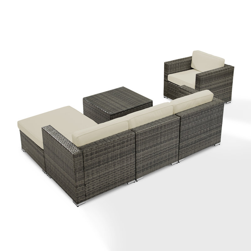 Carmelo 5 piece rattan sectional store